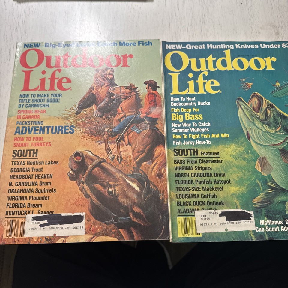 Vintage Lot of (18) OUTDOOR LIFE Magazines from 1983, 1984,1985 Hunting ...