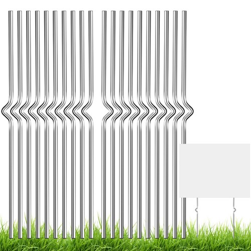 Yard Sign Posts, 20 Pieces, 33 Cm, Metal Stakes for Yard Signs ...