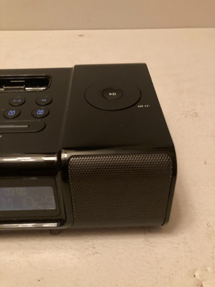 iHome AM/FM Alarm Clock Radio iP9 iPod Dock Black Tested & Working No ...
