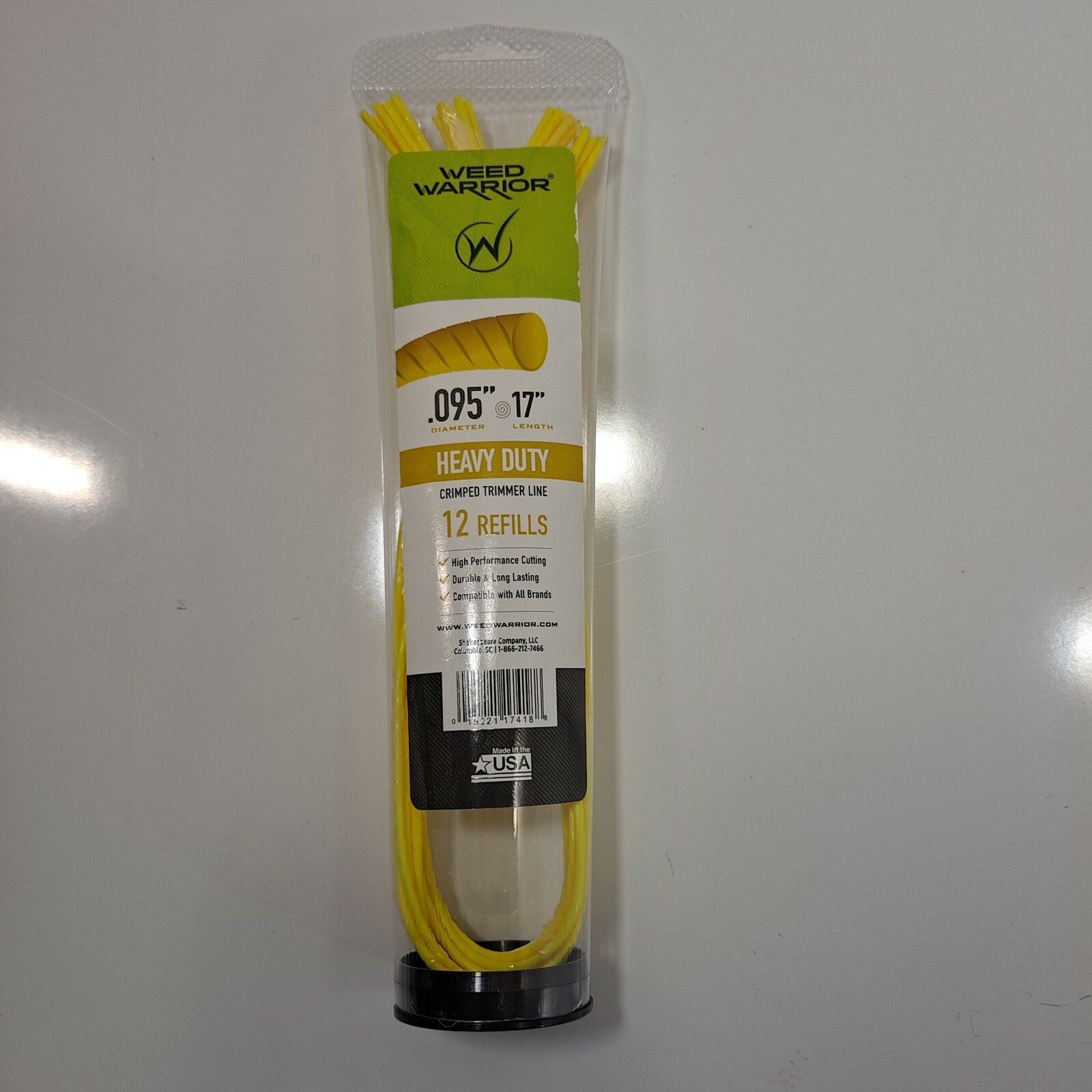 Weed Warrior Heavy Duty Crimped Trimmer Line Strips, 12 Refills (.095 ...