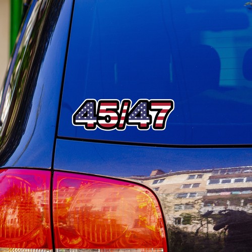 Trump 45 47 Sticker President USA Flag US Truck Car Tumbler Vinyl Decal ...