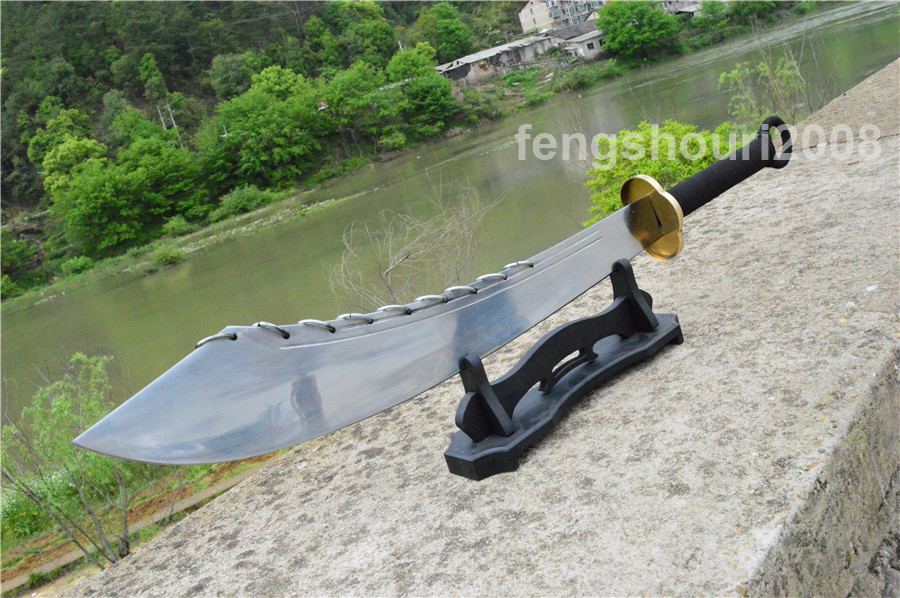 Chinese Dao Broadsword Sword Sharp 1090High Carbon Steel Blade W Nine ...