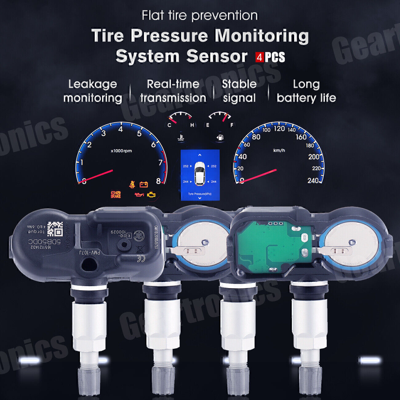 2PCS 42607-33021 PMV-107J for Toyota Lexus TPMS Tire Pressure Monitor ...