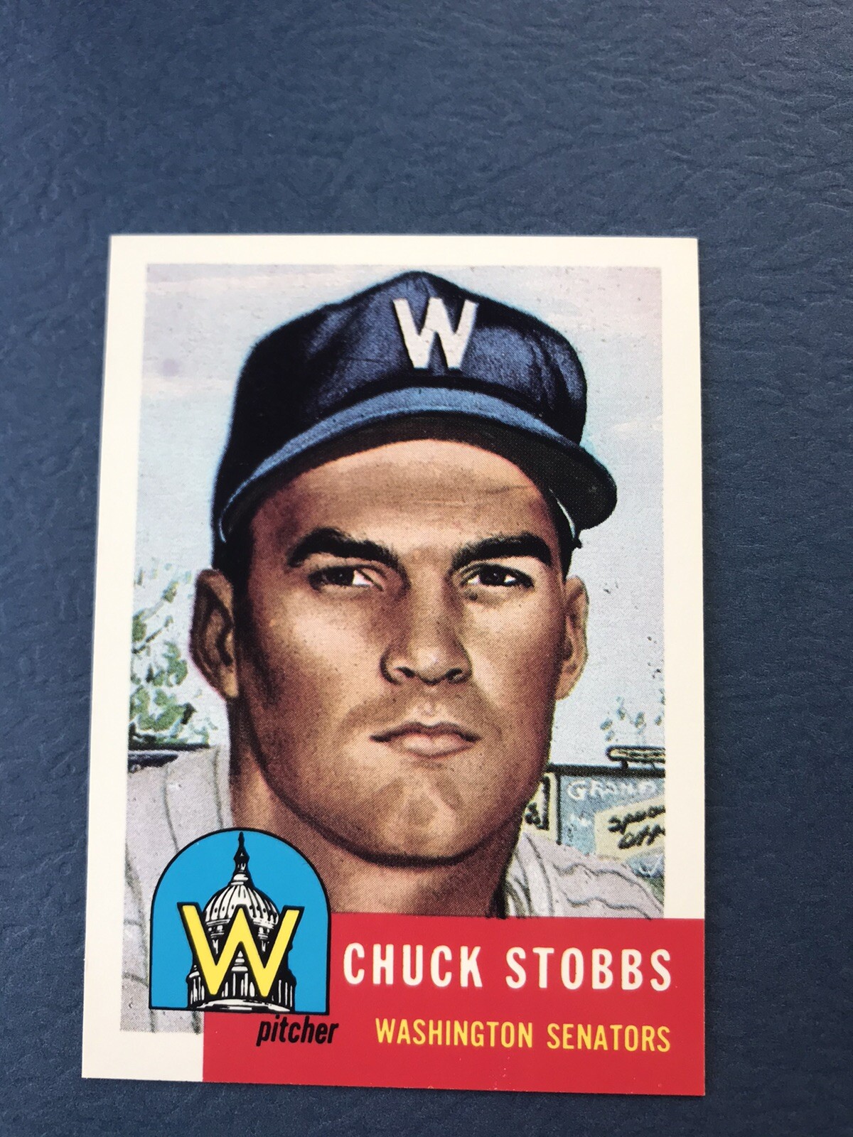 1991 TOPPS - 1953 TOPPS ARCHIVES - REPRINT # 89 CHUCK STOBBS - SENATORS ...