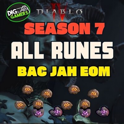 🔥DIABLO 4 SEASON 7 AL RUNES BAC JAH EOM IGNI ITEM PIT RUN GOLD MATS 🔥 ...