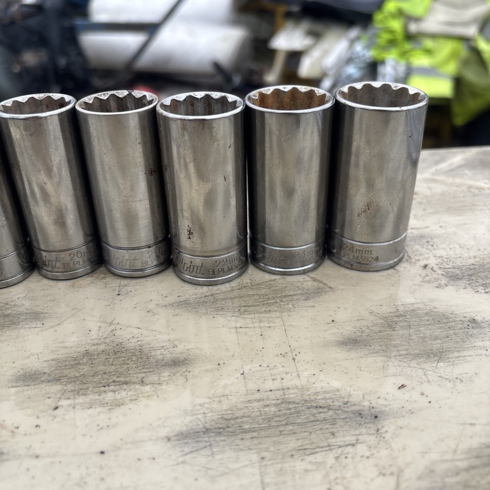 Blue Point SNAP ON 1/4" Deep socket 6mm- 24mm set auction | eBay UK
