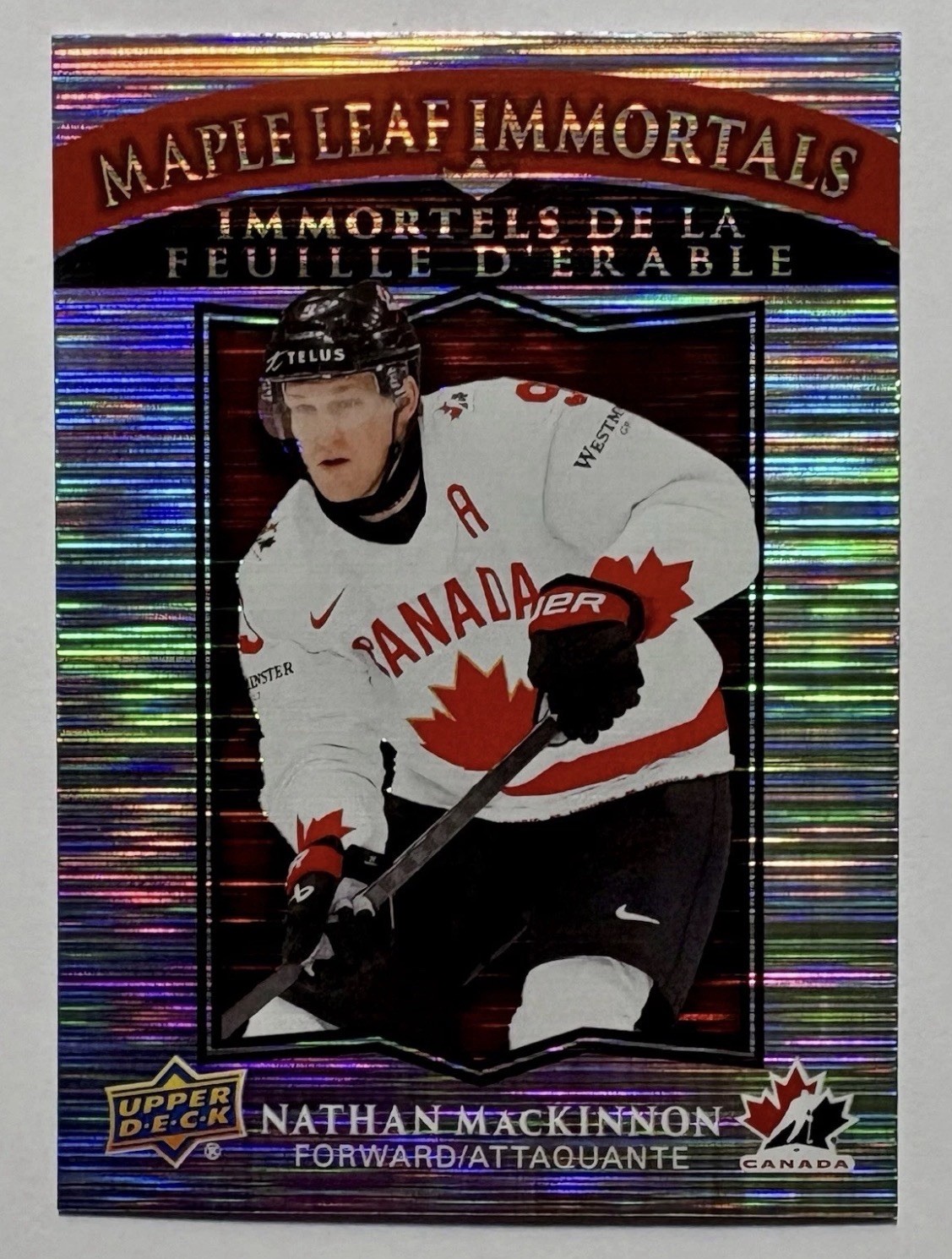 2025-26 Tim Hortons Team Canada Maple Leaf Immortals Nathan MacKinnon ...