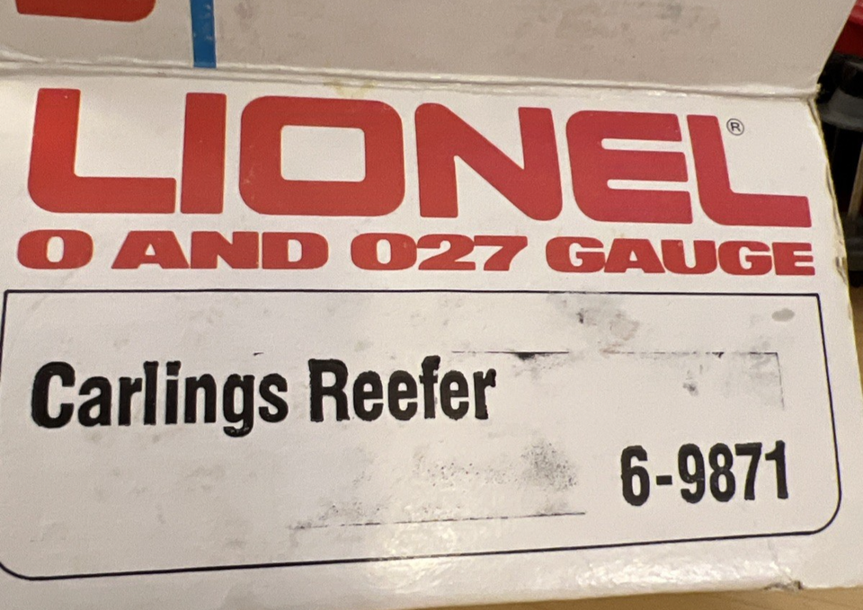 Lionel 6-9871 Carlings Reefer - Carling Black Label Beer - Excellent ...