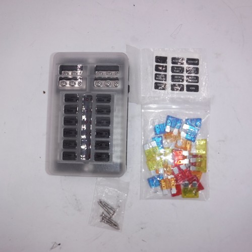 Soyond 12-Way Blade Fuse Box Block Holder LED Indicator for 12V-32V Car ...