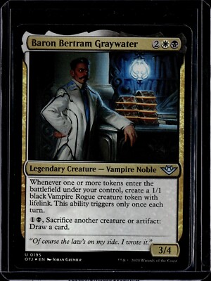Baron Bertram Graywater - 195 - Foil - OTJ - NM - MTG Magic the ...