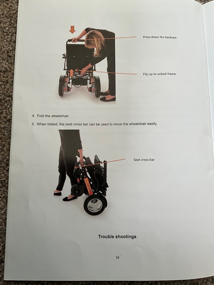 Monarch Mobility Wheelchair Ezi-Fold Lightweight Folding Electric | eBay UK