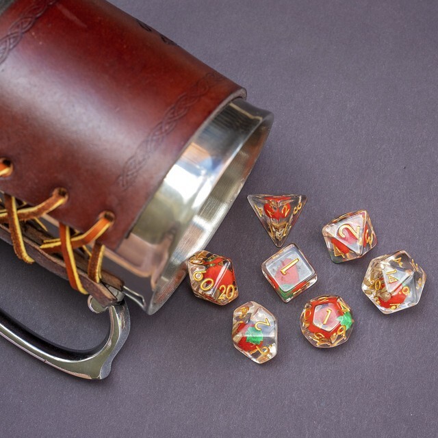 Sage's Familiars - Magic Strawberries Resin Polyhedral Dice Set | RPG ...