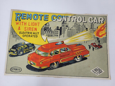 Vintage Advertisement: STRACO remote control car cut from box 7"x4.5 ...
