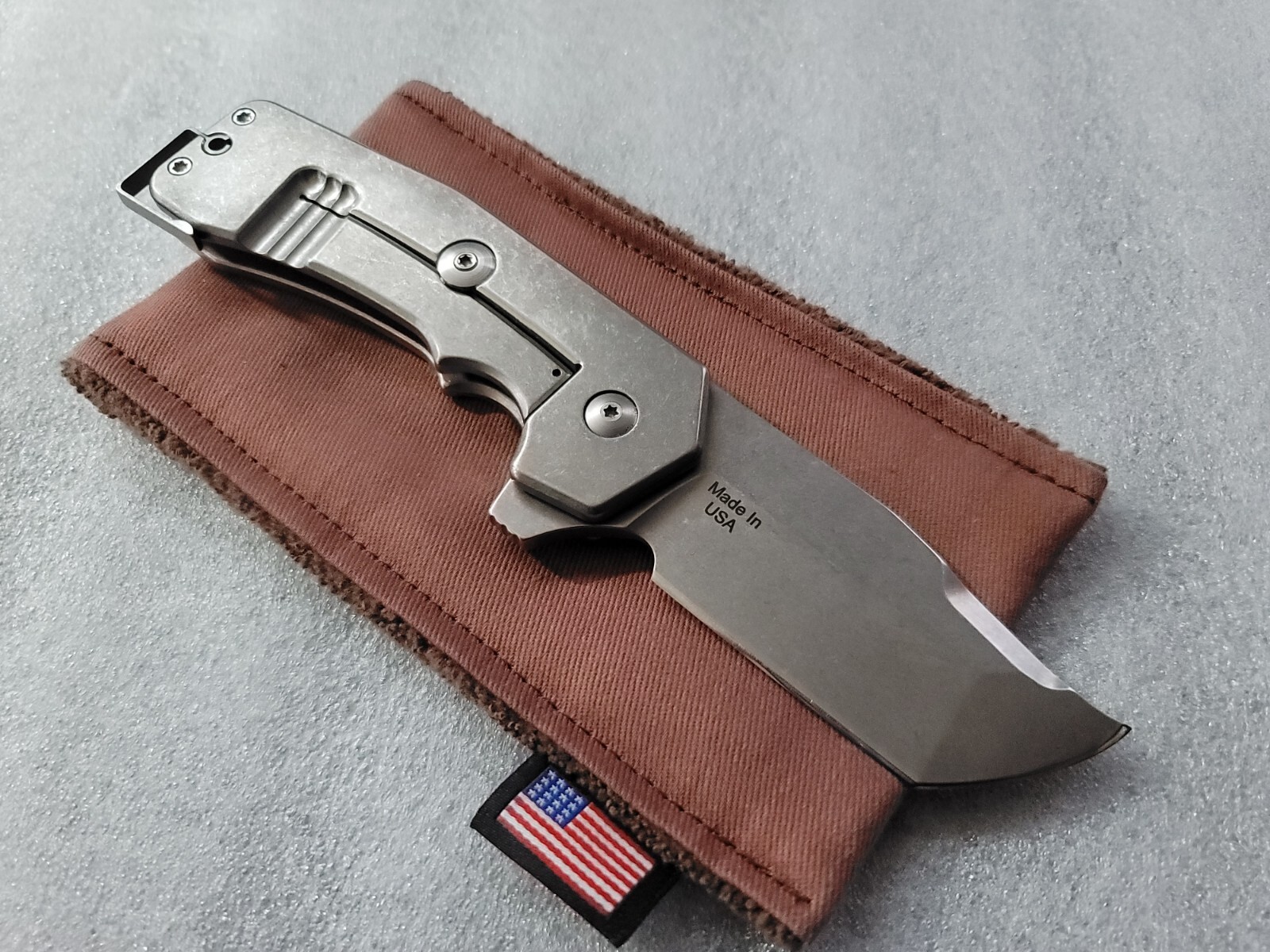 Jon Graham Knives GMT Shorty Rhino, Stonewashed, CPM-154, Orange ...