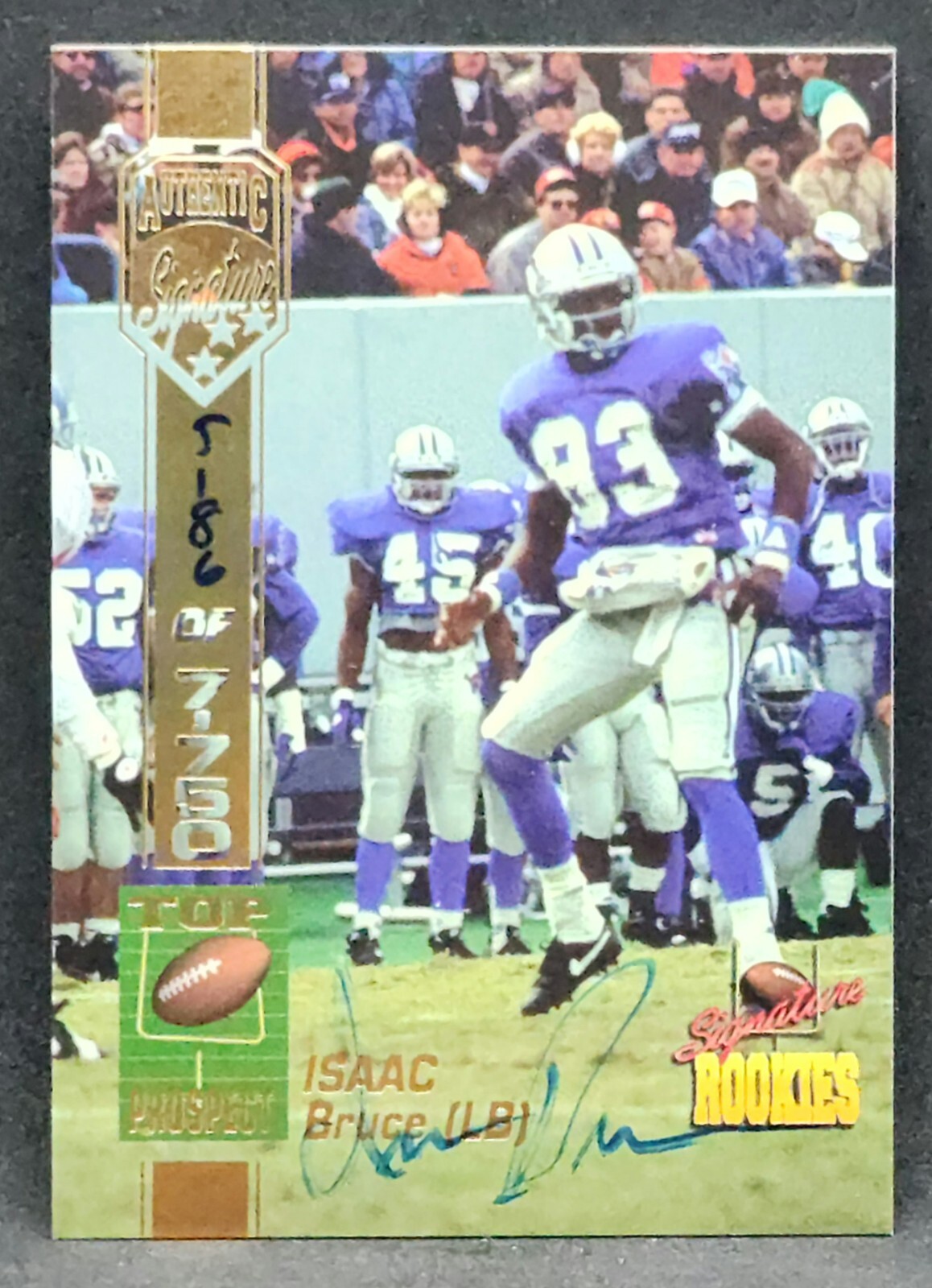 1994 Signature Rookies Autographs #10 Isaac Bruce Auto #' /7750 ...
