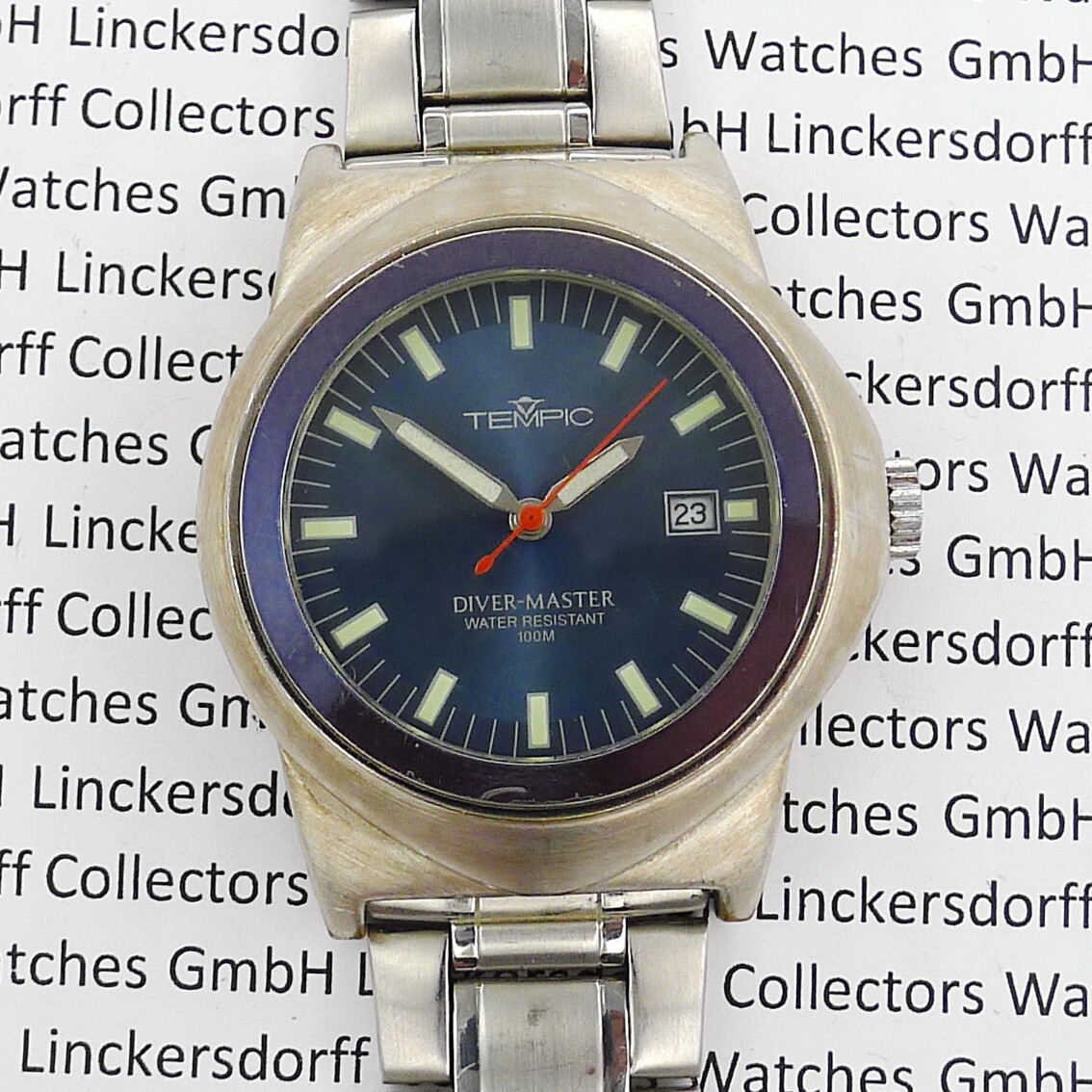 TEMPIC DIVER-MASTER Herren Quartz Stahl Armbanduhr 1990er Jahre | eBay