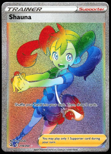 Shauna 278/264 Rainbow Secret Rare Pokemon Card Fusion Strike MINT | eBay
