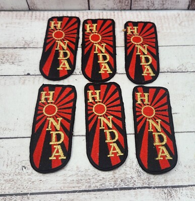 Honda Red Rising Japanese Sun Embroidered Patch Lot (6) Motorcycle ...