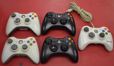 Lot of 5 Xbox 360 Controllers *PARTS/REPAIR* | eBay