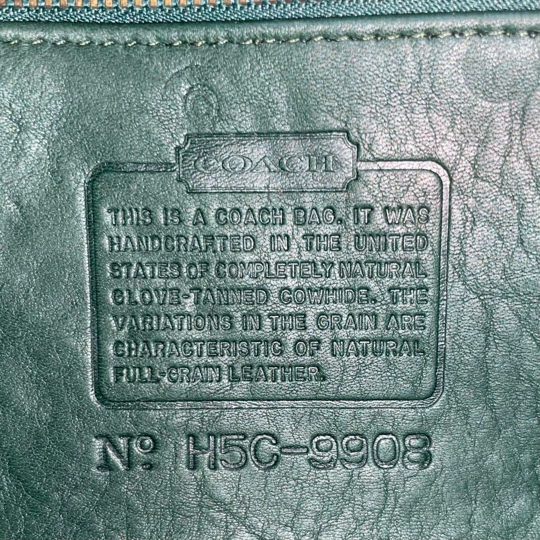 Extremely Rare Made In USA Old Coach 9908 Shoulder Bag Green Vintage ...