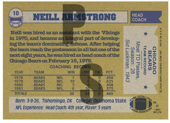 Neil Armstrong Coach Football