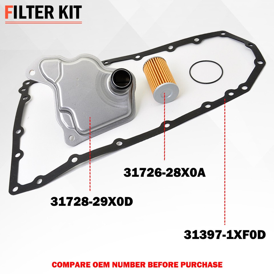 Transmission Oil Filter + Gasket For 2016-2020 Nissan OE#31728-29X0D ...