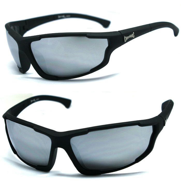 Choppers Wind Resistant Sports Motorcycle Sunglasses Matte Frame UV ...