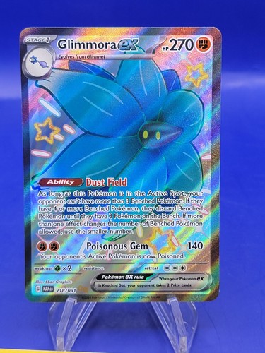 Glimmora Ex 218/091 Full Art Shiny Ultra Rare - Paldean Fates - Pokémon ...