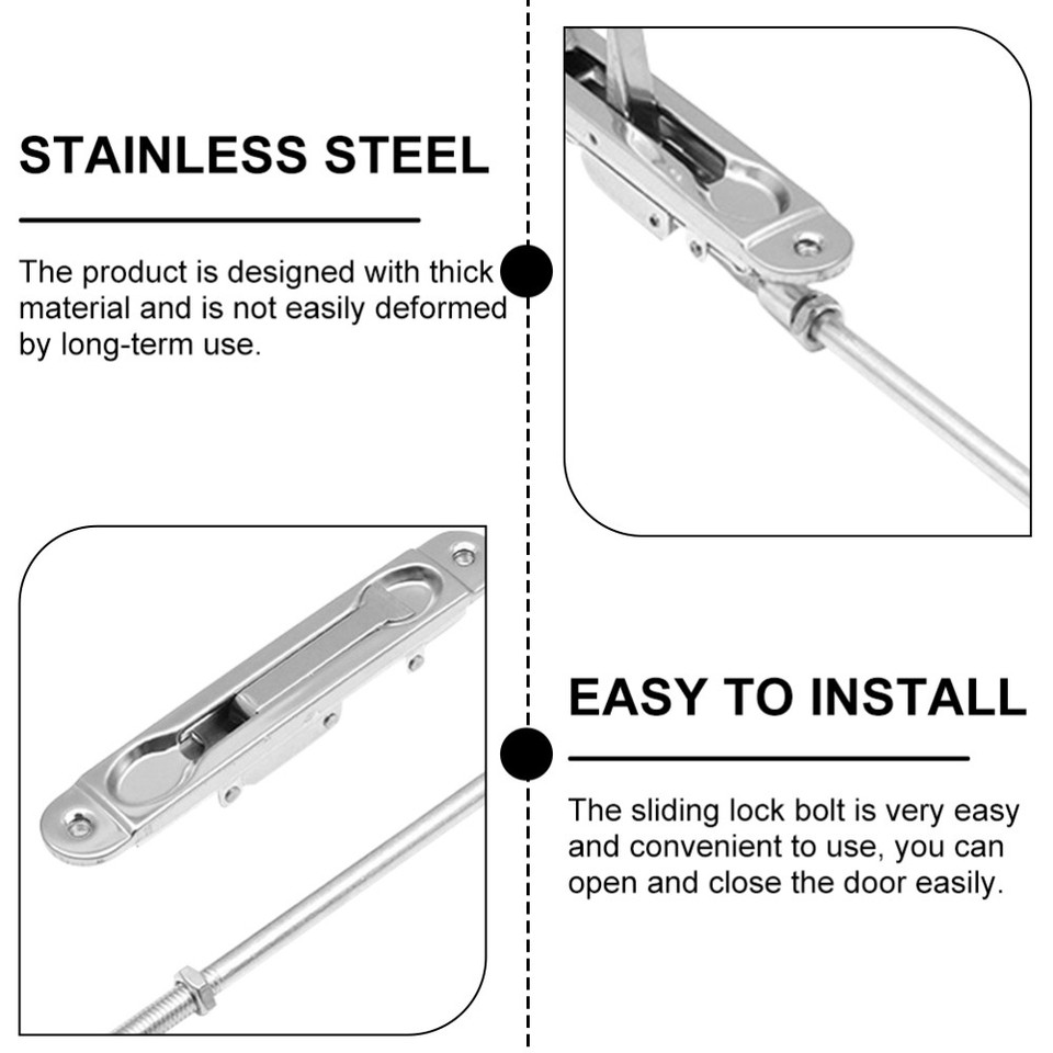 2 Sets Fire Door Latch Safety Security Lock Bolt Spring.loaded Lockable ...