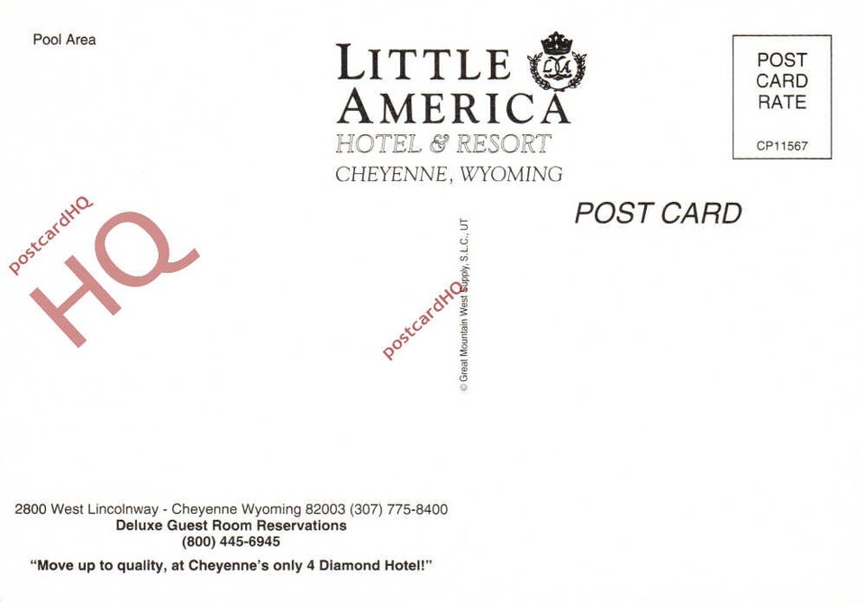 Postcard>>Wyoming, Little America Hotel & Resort, Cheyenne, Swimming ...