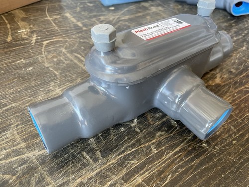 Plasti-bond PRHT38 1" PVC COATED "T" CONDUIT BODY FITTING *SAME DAY ...