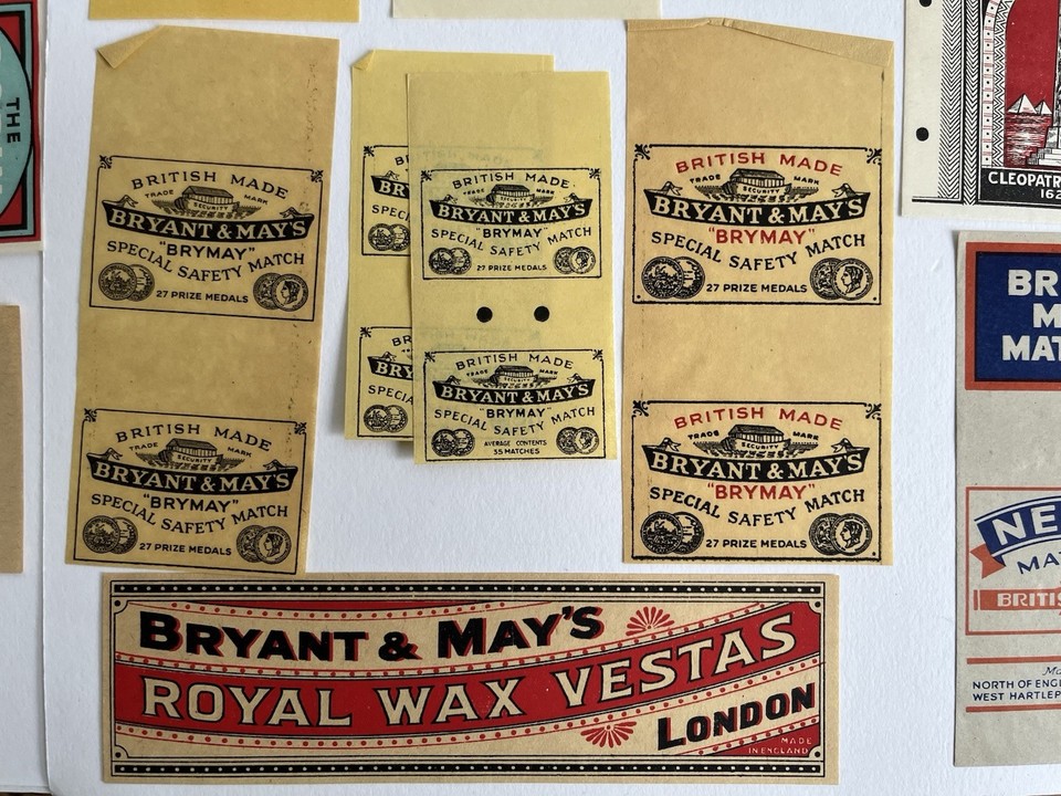 Vintage Matchbox Labels UK Job Lot Great Graphics Design | eBay UK