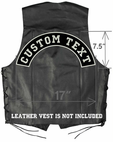 1 17" CUSTOM EMBROIDERED ROCKER - Biker Patch Top, Bot or Side - Sew or ...