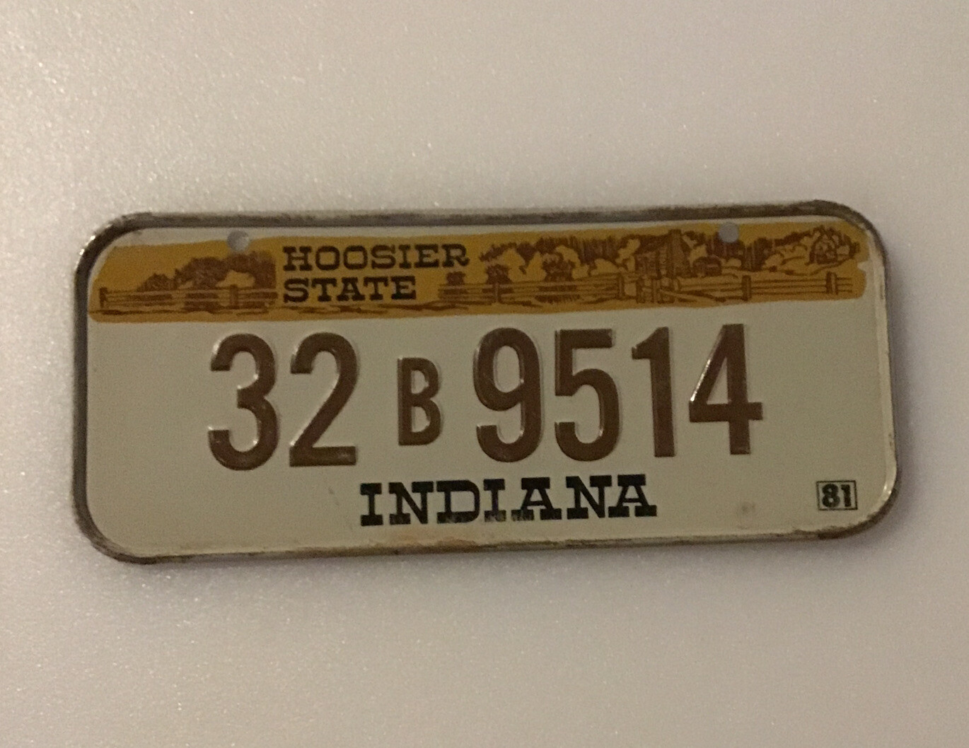 1981 Wheaties Cereal Box Premium Mini State License Plate Indiana ...