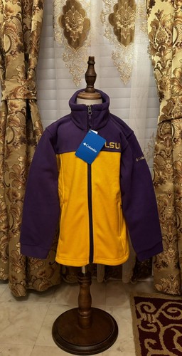 Boys or Girls NWT Columbia LSU Tigers Flanker II Fleece Zip Up Jacket ...