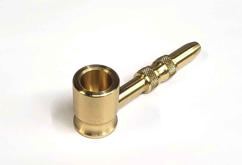 LARGE SOLID BRASS TOBACCO SMOKING PIPE MADE IN USA ! LARGE BOWL. FREE ...