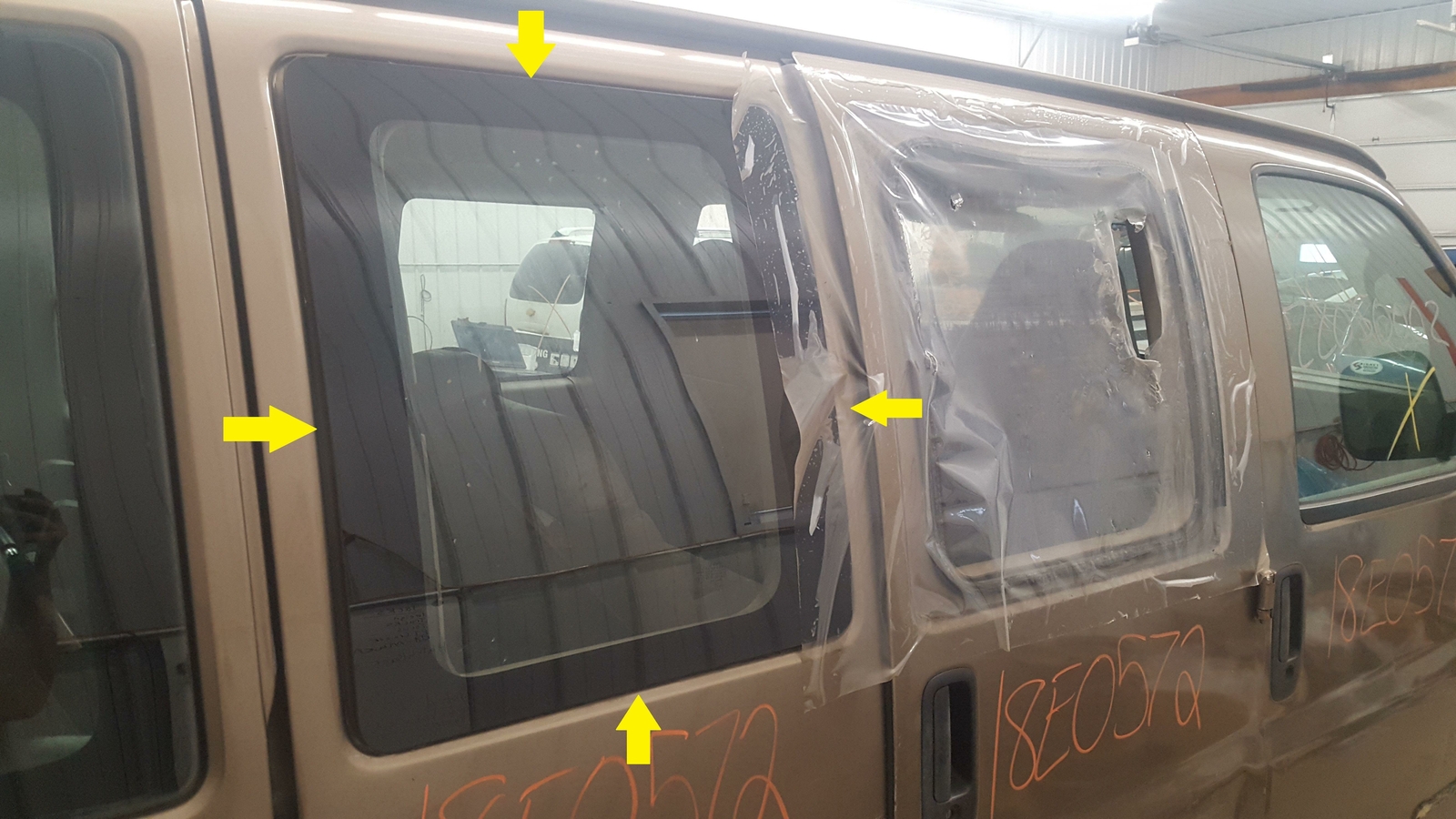 2004 Chevy Express 2500 Passenger Right Stationary Rear Door Glass ...