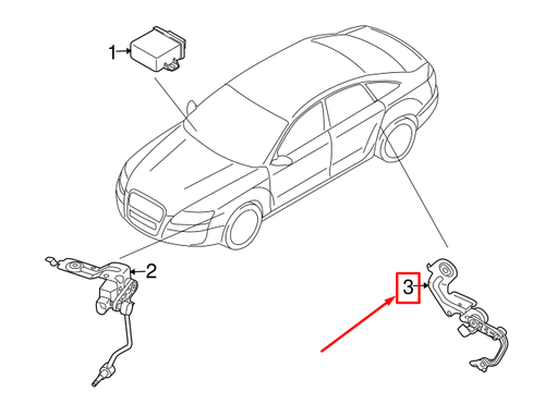 New Audi Q7 4L Rear Left Level Sensors 7L6616571 | eBay