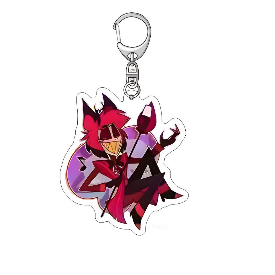 6PC Hazbin Hotel Vaggie VOX Keekee Keychain Key Ring Pendant Jewelry ...