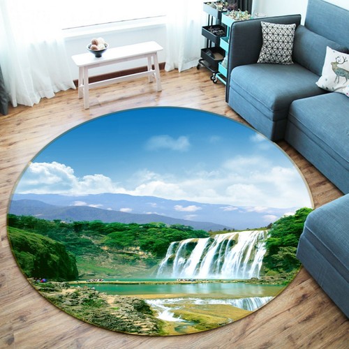 3D Waterfall River Mountain NAO3617 Game Rug Mat Elegant Photo Carpet ...