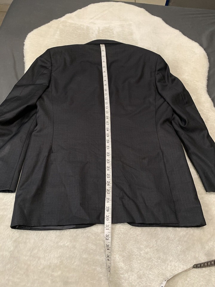 Canali 1934 Checkered Black 2 Button Wool Blazer Sport Jacket Size 42R ...