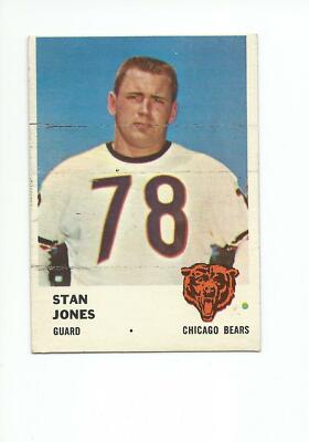 STAN JONES 1961 Fleer Football card #6 Chicago Bears EX- | eBay