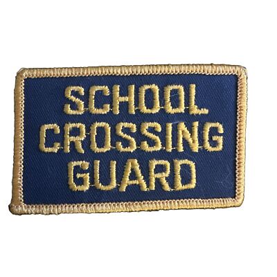 SCHOOL GUARD CROSSING Patch 90RA Vintage Navy/Gold New | eBay