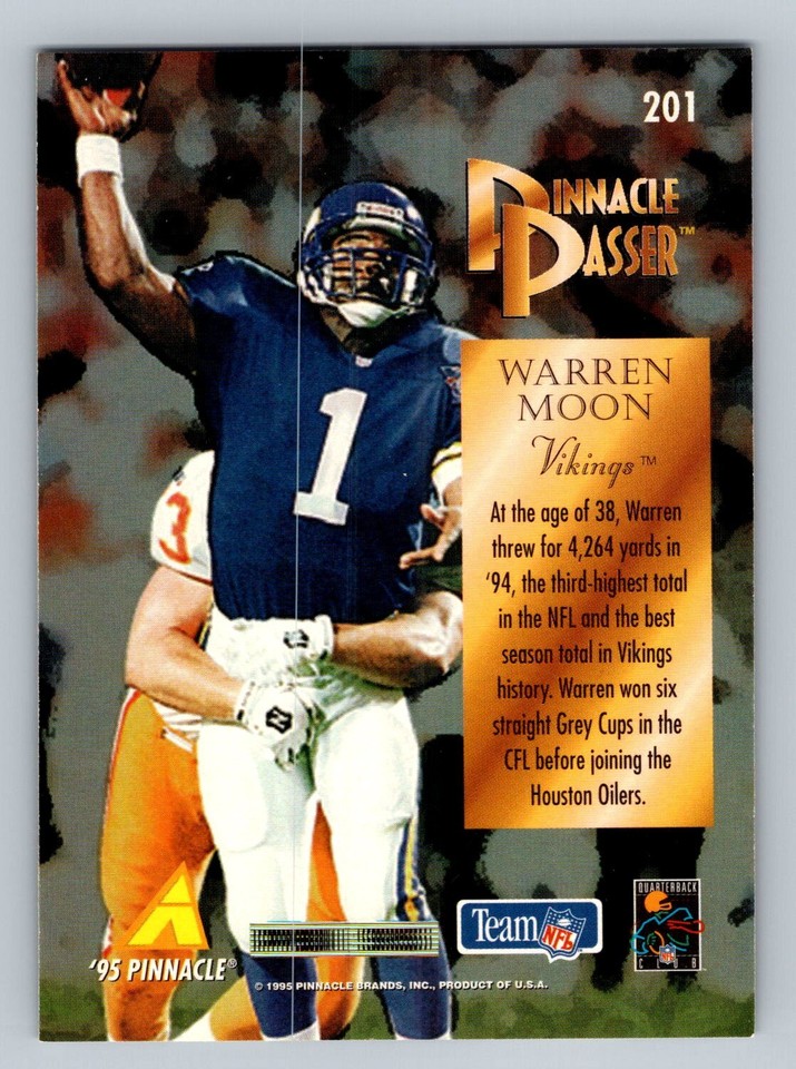 Warren Moon 1995 Pinnacle #201 Minnesota Vikings | eBay