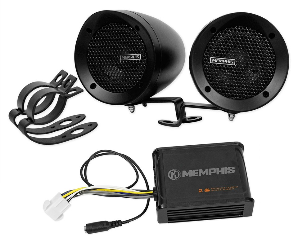 Memphis Audio ATV Audio System w/ Handlebar Speakers For Polaris ...