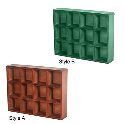 Wooden Shadow Box with 12 Compartments 15" x 2.8" x 11.5" Wall Mounted ...
