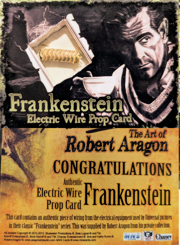 KARLOFF 1931 FRANKENSTEIN ORIGINAL ELECTRICAL WIRING PROP UNIVERSAL ...