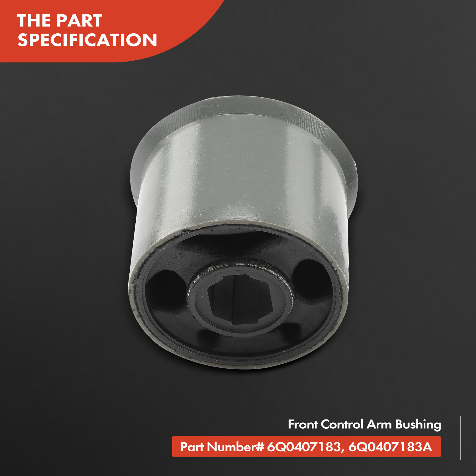 2x Trailing Arm Bushs Front for VW Caddy III Golf Polo Touran Passat ...