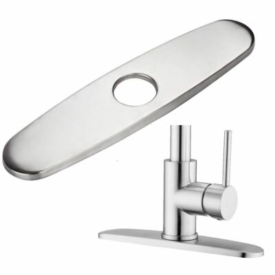 10" Faucet Plate Hole Tap Cover Deck Plate Stainless Steel Bathroom ...