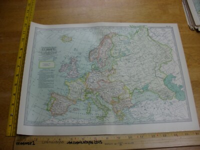 Europe No.73 1897 & 1902 the Century Atlas VINTAGE color map 12x16" | eBay